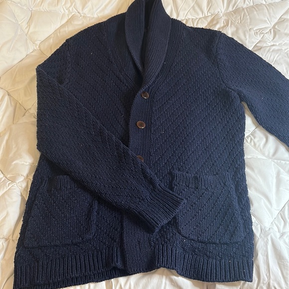 J. Crew | Sweaters | Mens Diagonalstitch Rope Cotton Shawlcollar ...
